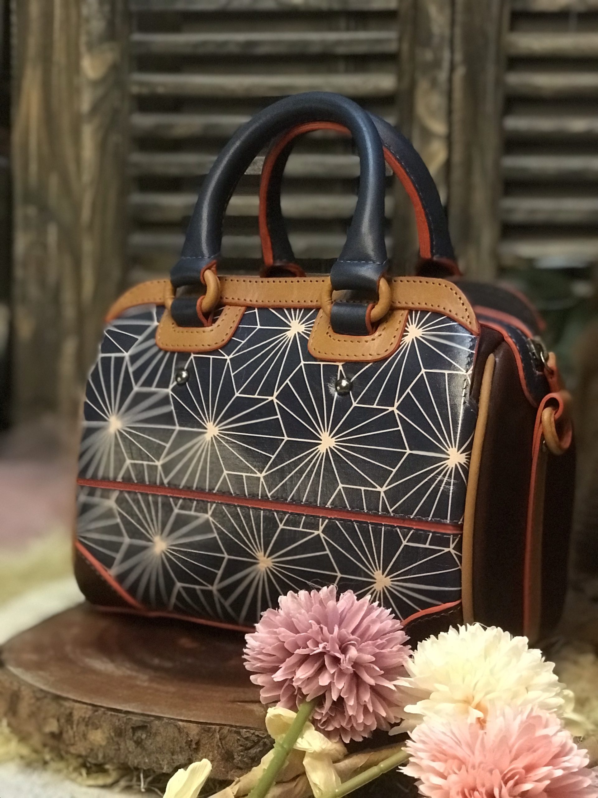 Noriko leather in geometric series - Sewstories